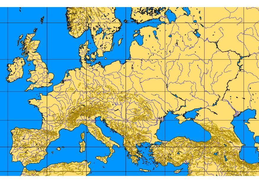 Mapa Fisico Dos Rios E Montanhas Da Europa Nova Coleção De Mapas