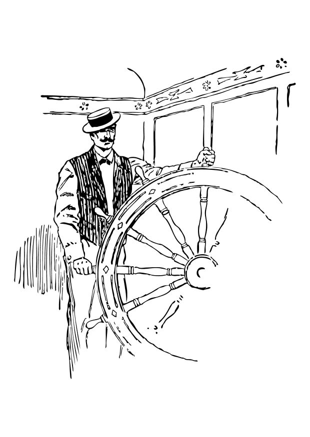Desenho para Colorir de timoneiro – Imagens Grátis para Imprimir ...