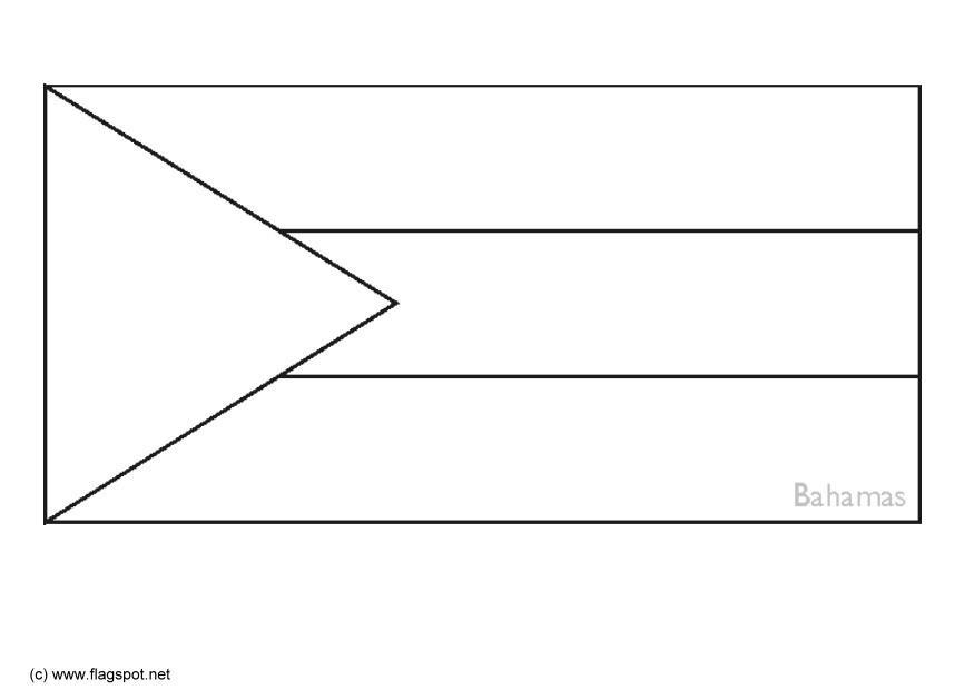 Pagina para colorir das Bahamas com uma forma triangular e linhas ...