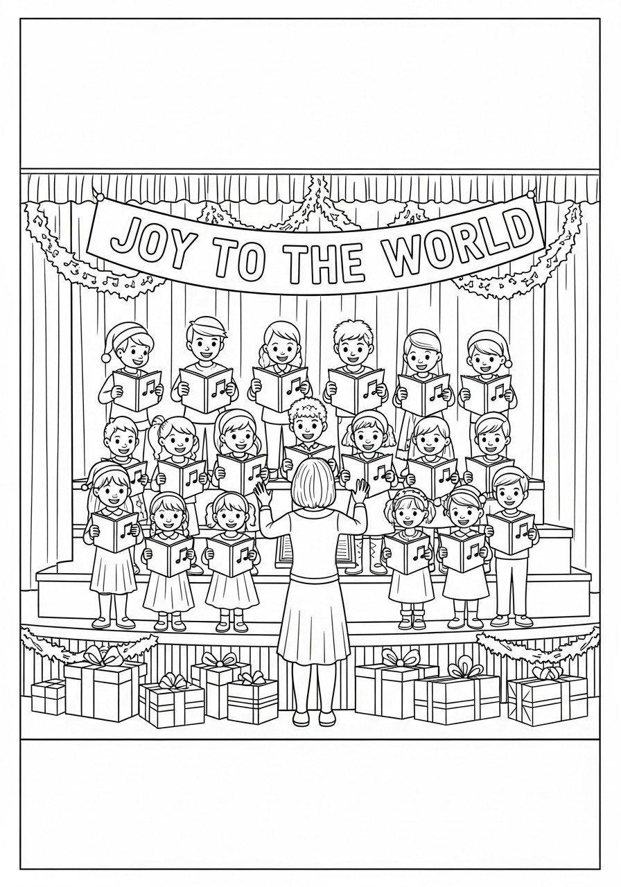 Desenho para Colorir de Coral de Natal – Imagens Grátis para Imprimir ...