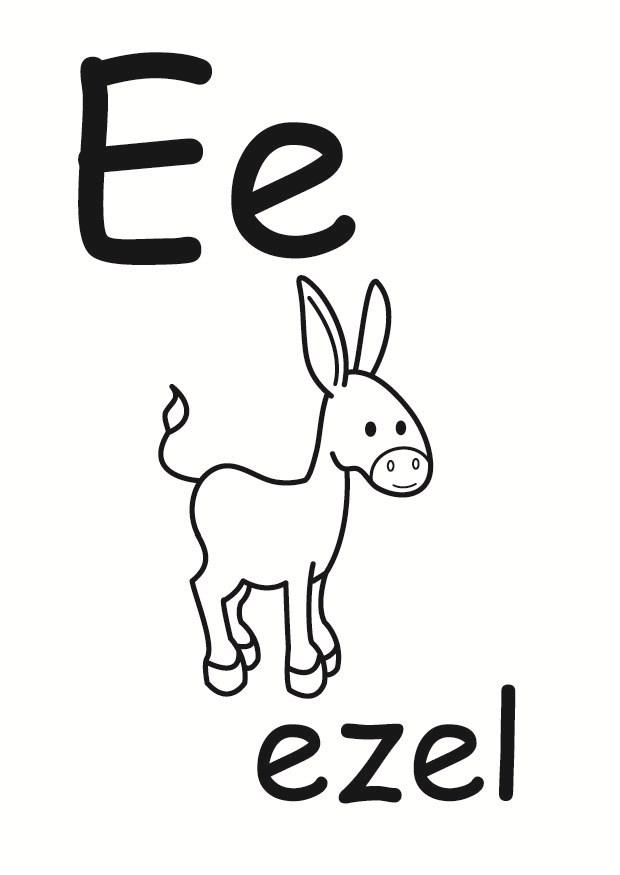Desenho para Colorir de e – Imagens Grátis para Imprimir – Imagem 23543